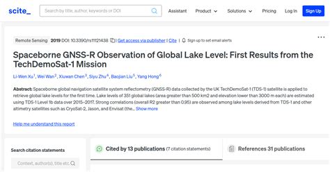 Spaceborne Gnss R Observation Of Global Lake Level First Results From The Techdemosat 1 Mission