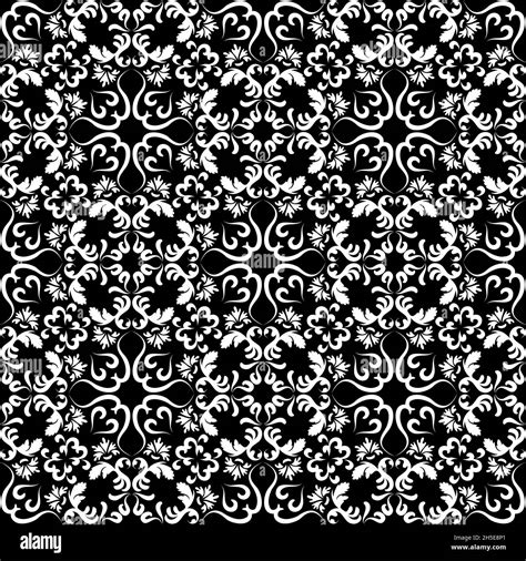 Baroque Pattern Black And White