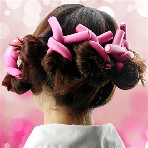 Hair Curling Stick Set Flexible Foam Sponge Curler Heatless Curler Used For Long And Short Hair Curling Stick Set Flexible Foam Sponge Curler Heatless Curler Used For Long And Short
