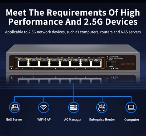 Jt Com 4 Port 8 Port 2 5gb Ethernet Switch 10g Sfp Uplink Plug And