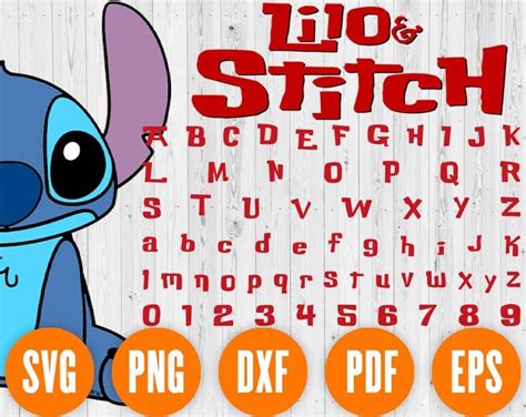Lilo And Stitch Font Svg Lilo And Stitch Alphabet Svg Lilo Etsy