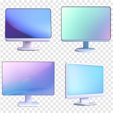 모니터 스크린 Png 컬렉션 인공 지능 생성 프리미엄 Psd 파일