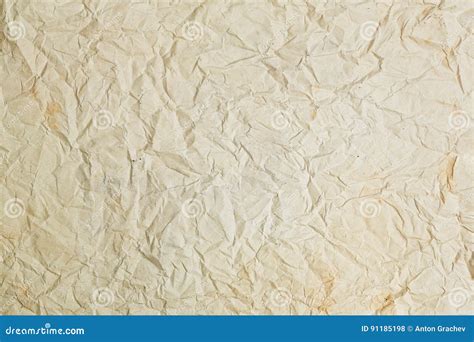 Viejo Fondo De Papel Arrugado De La Textura Foto De Archivo Imagen De