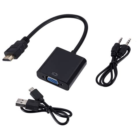 1080p Hd Hdmi To Vga Cable Converter With Audio Po Vicedeal