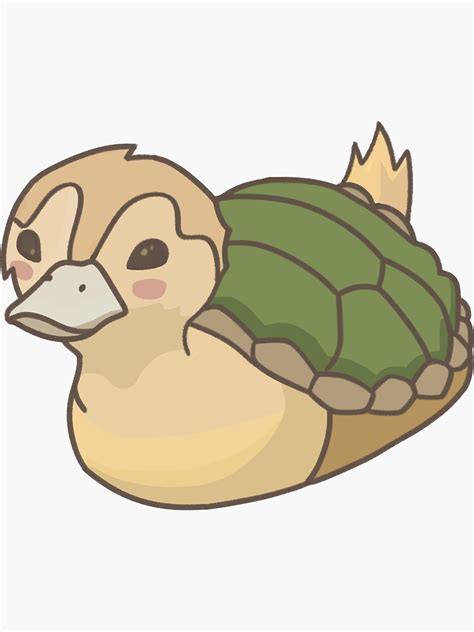 Turtle Duck Avatar Green Ver Sticker For Sale By Kikistickershop