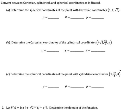 Difference Between Cartesian Cylindrical And Spherical Coordinates At