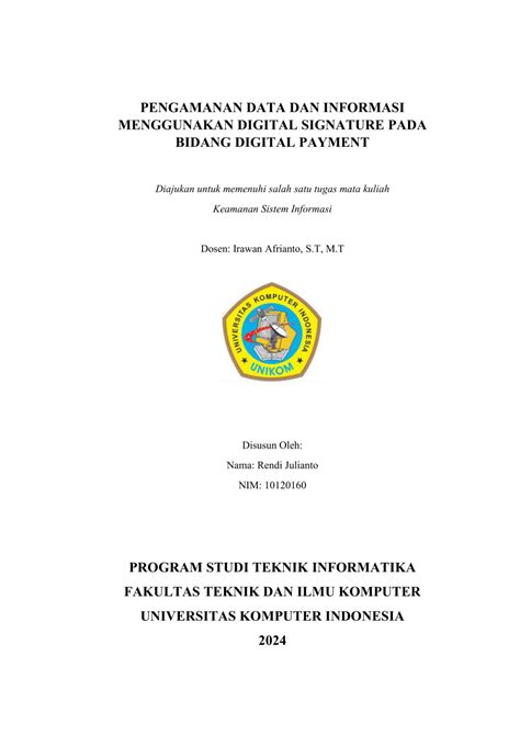 pdf pengamanan data dan informasi menggunakan digital signature pada