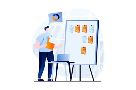 Premium Vector Finding Solution Concept With People Scene In Flat Cartoon Design Man Analyzes