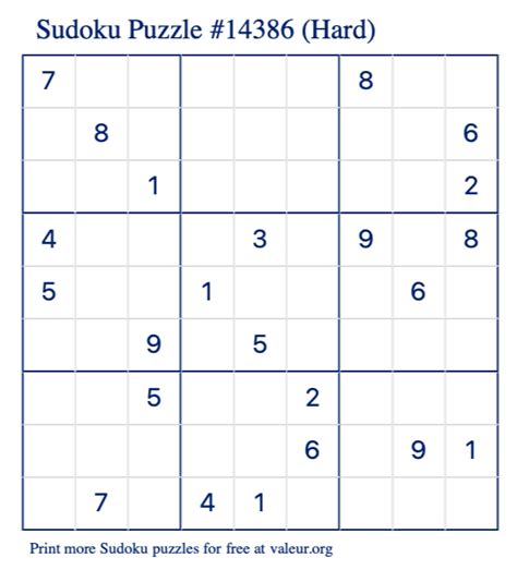 Free Printable Hard Sudoku With The Answer 14386 Free Printable Hard Sudoku With The Answer 14386