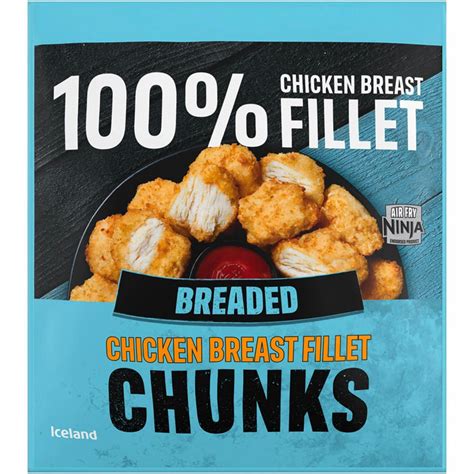 Iceland Breaded Chicken Breast Fillet Chunks 500g Breaded And Battered