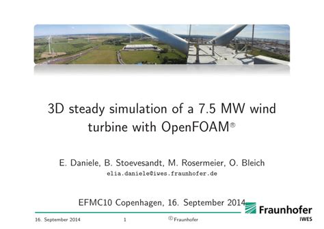 Pdf 3d Steady Simulation Of A 7 5 Mw Wind Turbine With Openfoam