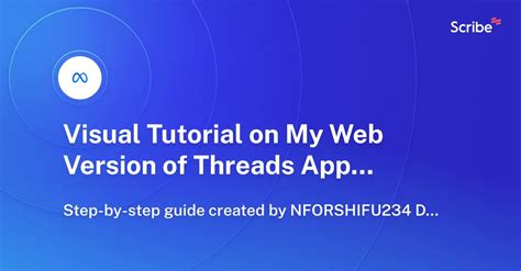 Visual Tutorial On My Web Version Of Threads App Using Html Css And