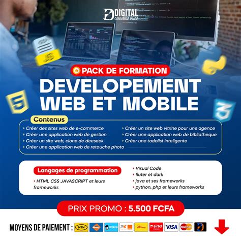 Pack De Formation Développement Web Et Mobile Digital Plus