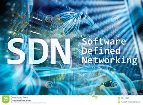 sdn software defined networking concept on modern server room