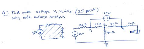 solved find node voltage v1 v2andv3 2 noints using node