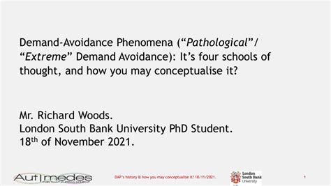 Pdf Demand Avoidance Phenomena Pathological” Extreme” Demand Avoidance Its Four Schools