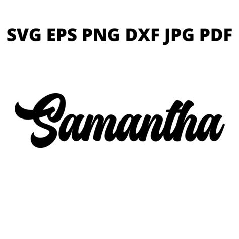 Samantha Font Svg Etsy