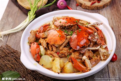 肉蟹煲摄影图 传统美食 餐饮美食 摄影图库 昵图网