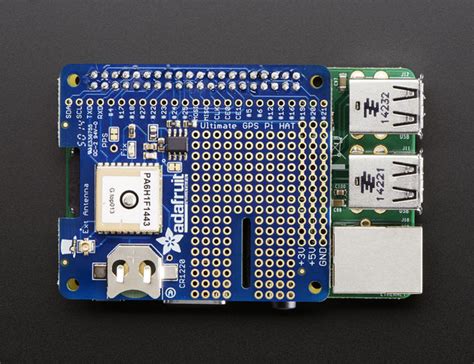 adafruit ultimate gps hat for raspberry pi a b pi 2 3 4 pi 5 [mini