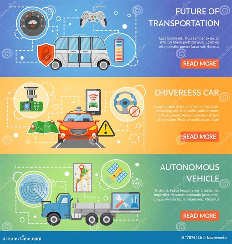 Autonomous Vehicle Isometric Icons Set Cartoon Vector Cartoondealer