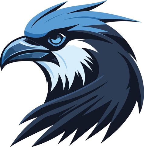 A Bold Stylized Blue And Black Hawk Head Logo Design 49424923 Vector