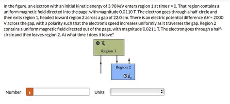 Solved In The Figure An Electron With An Initial Kinetic Energy Of 3