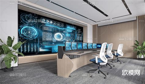 现代监控室指挥中心3d模型下载id116425753dmax免费模型 欧模网