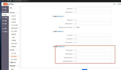 集成 Oppo 推送 Smart App Sdk 涂鸦开发者