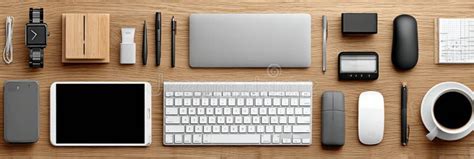 Minimal Workspace Showcasing Ergonomic Setup With Productivity Items