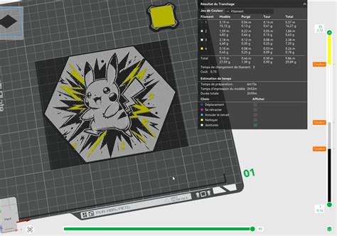 Pokemon Pikachu Eclair 1 Hueforge Hex Hexagon Free 3d Print Model Makerworld