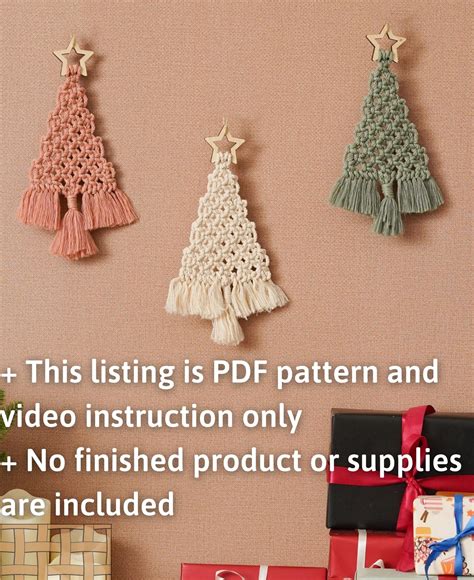 Pattern Macrame Christmas Tree Pdf Download Boho Christmas Decor