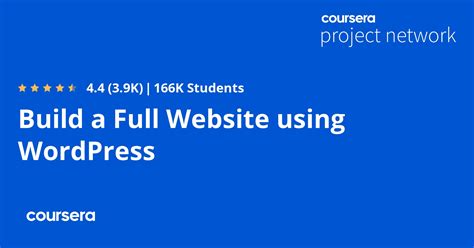 build a full website using wordpress short course coursera