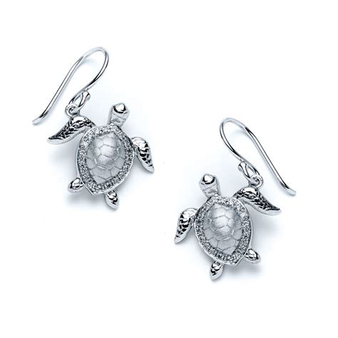 Radiant Sea Turtle Earrings Landing Company