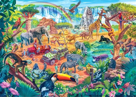 Puzzle Dazzle Safari Dream 70 X 50 Cm Premium Jigsaw Puzzles For