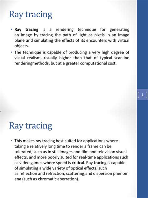 ray tracing pdf