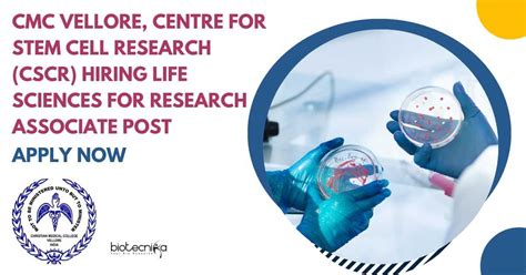 Biotecnika On Linkedin Cmc Vellore Centre For Stem Cell Research
