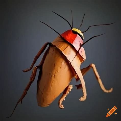 Paper Mache Sculpture Of A Cockroach On Craiyon