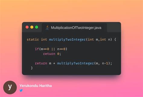 day 17 of daysofcodechallenge multiplication of two integers