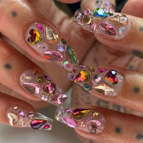 Gem Nails Are Having A Moment — Here Are 30 Sparkly Options To Choose From Gem Nails Pretty