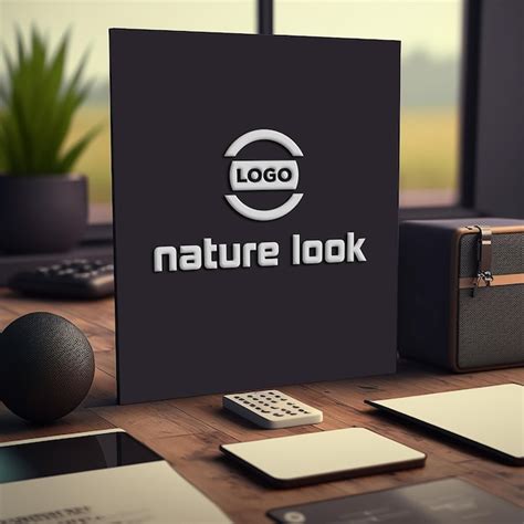 Premium Psd Desk Board Logo Mockup