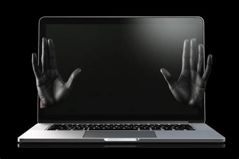 Premium AI Image D Render Of Human Hands Typing On Laptop