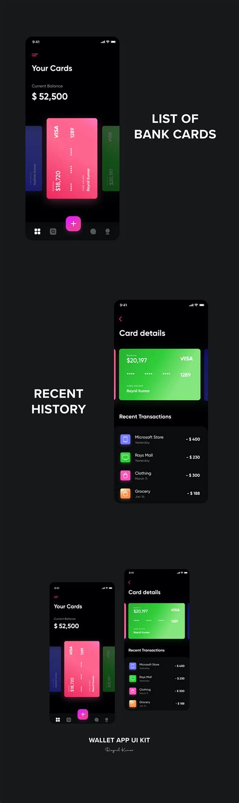 Wallet App Ui Kit On Behance