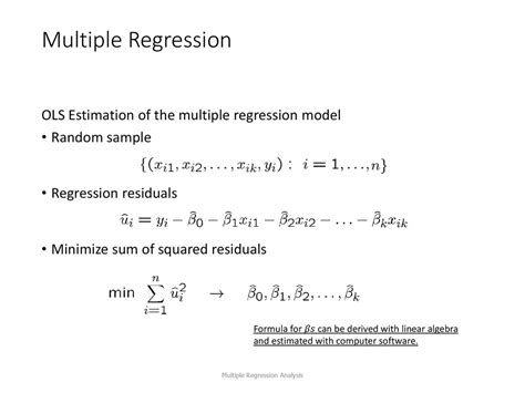 multiple regression analysis estimation ppt download
