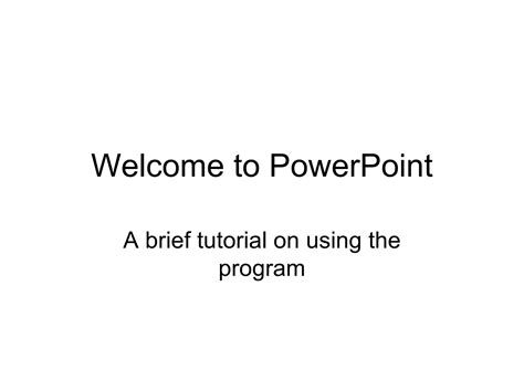 Powerpoint Tutorial 1 Pdf Desktop Publishing Computer Software