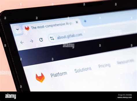 New York Usa January 10 2025 Gitlab Devops Platform And Software Solutions Website Homepage