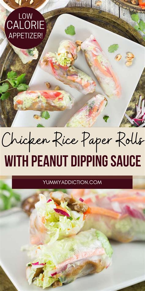 Delicious Vietnamese Chicken Rice Paper Rolls Chicken Rice Paper