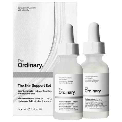 The Ordinary The Skin Support Set With Niacinamide Hyaluronic Acid