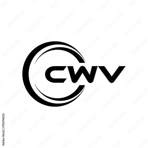 Cwv Letter Logo Design With White Background In Illustrator Cube Logo