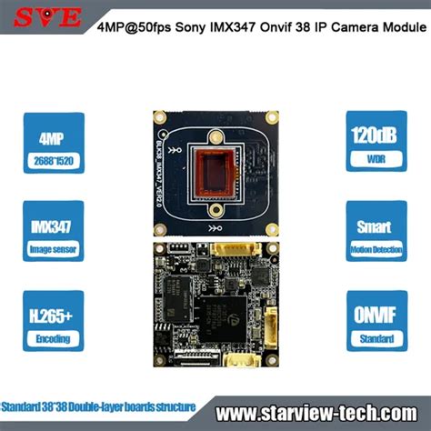 1080p120fps Sony Imx385 Cmos Sensor H 265 100db Wdr Onvif 38 38 Ip Double Layers Camera Module