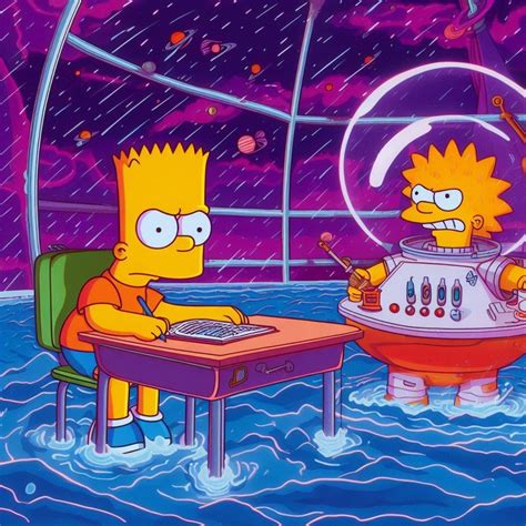 Bart Simpson Has Detention On Saturn R Weirddalle